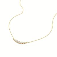 China Minimalist 925 Sterling Silver Tennis Pendant Necklaces for Women Layer Stackable Necklaces for sale