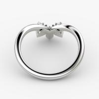 China New Arrivals Designs Elegant 925 Sterling Silver 18K Gold Petal Crown Band Rings for sale
