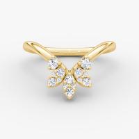 China New Arrivals Designs Elegant 925 Sterling Silver 18K Gold Petal Crown Band Rings for sale