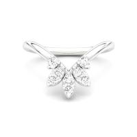 China New Arrivals Designs Elegant 925 Sterling Silver 18K Gold Petal Crown Band Rings for sale