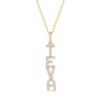 China Elegant 925 Sterling Silver 14K Gold MAMA Floating Long Pendant Necklace for sale