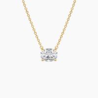 China Oval Cut 5A White Cubic Zirconia Shiny Gemstone Pendant Necklaces for Women Classic Jewelry for sale