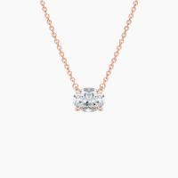 China Oval Cut 5A White Cubic Zirconia Shiny Gemstone Pendant Necklaces for Women Classic Jewelry for sale