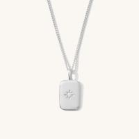 China Rectangular Small Star 925 Sterling Silver Gold Plated Necklace For Children for sale