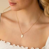 China Rectangular Small Star 925 Sterling Silver Gold Plated Necklace For Children for sale