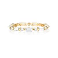China 18K Gold Simple Modern Rectangular Cut White CZ 925 Sterling Silver Women's Eternal Ring Party Gift for sale