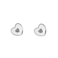 China Wedding Occasion Pink Heart Stud Earrings For Necklace Jewelry Sets for sale
