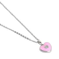 China Wedding Occasion Pink Heart Stud Earrings For Necklace Jewelry Sets for sale
