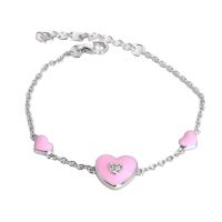 China Wedding Occasion Pink Heart Stud Earrings For Necklace Jewelry Sets for sale