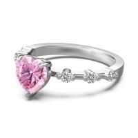 China Brass/Copper/925 Sterling Silver Heart Ring For Girl Women Jewelry Accessories for sale