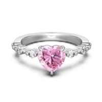 China Brass/Copper/925 Sterling Silver Heart Ring For Girl Women Jewelry Accessories for sale