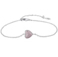 China 925 Sterling Silver Heart Bracelet with Zircon for Women for sale