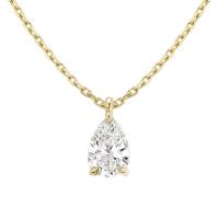 China 925 Sterling Silver Pear Cut Zircon Pendant Necklace for Women for sale