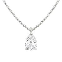China 925 Sterling Silver Pear Cut Zircon Pendant Necklace for Women for sale