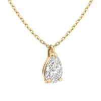 China 925 Sterling Silver Pear Cut Zircon Pendant Necklace for Women for sale