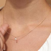 China 925 Sterling Silver Pear Cut Zircon Pendant Necklace for Women for sale
