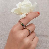 China 18K Gold Plated Rainbow Zircon 925 Sterling Silver Cluster Ring for sale
