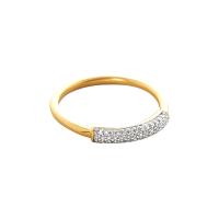 China 925 Sterling Silver 18K Gold Plated CZ Stacking Ring for Women for sale