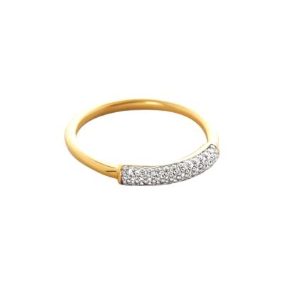China 925 Sterling Silver 18K Gold Plated CZ Stacking Ring for Women for sale