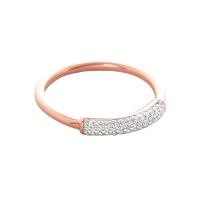 China 925 Sterling Silver 18K Gold Plated CZ Stacking Ring for Women for sale