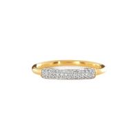 China 925 Sterling Silver 18K Gold Plated CZ Stacking Ring for Women for sale