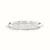 China 925 Sterling Silver 18K Gold Plated CZ Stacking Ring for Women for sale