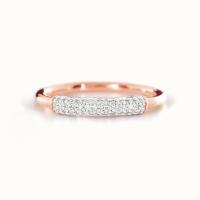 China 925 Sterling Silver 18K Gold Plated CZ Stacking Ring for Women for sale