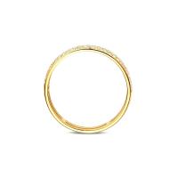 China 925 Sterling Silver 18K Gold Plated CZ Half Eternity Ring for Women for sale
