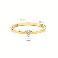 China 925 Sterling Silver Gold Plated CZ Lotus Ring for Women for sale