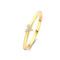 China 925 Sterling Silver Gold Plated CZ Lotus Ring for Women for sale