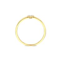 China 925 Sterling Silver Gold Plated CZ Lotus Ring for Women for sale