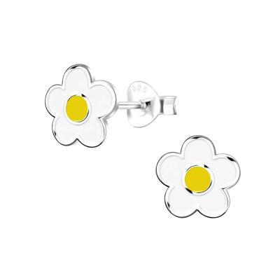 China 925 Sterling Silver Hypoallergenic Kids Stud Earrings 18K Gold Plated for sale