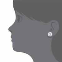 China 925 Silver Flower Stud Earrings with CZ for Children 30PRS MOQ for sale