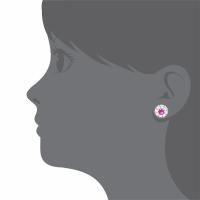 China 925 Silver Flower Stud Earrings with CZ for Children 30PRS MOQ for sale