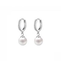 China Elegant White Pearl Jewelry with 925 Sterling Silver and Rhodium Plated AAA Grade Pearl for Women's Wedding Wear for sale
