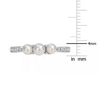China Wholesale 925 Sterling Silver Freshwater Pearl Ring with Diamond Accent in 18k Gold Plated AAAA Grade Band Ring for sale