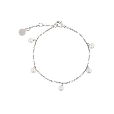 China 925 Sterling Silver AAAA Grade Freshwater Pearl Charm Bracelet for Women and Men for sale