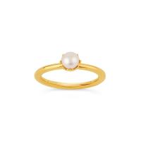 China Custom Women Girls Handmade Stacking Rings Set with Freshwater Pearl and 925 Sterling Silver for sale