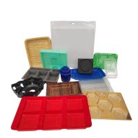 China Custom Plastic Blister Pack Golden PP Disposable Plastic Plate for sale