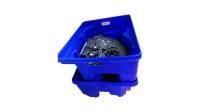 China OEM PVC Blister Pack Plastic Blue Crates For Delivering Shipping Storage for sale