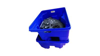 China OEM PVC Blister Pack Plastic Blue Crates For Delivering Shipping Storage for sale