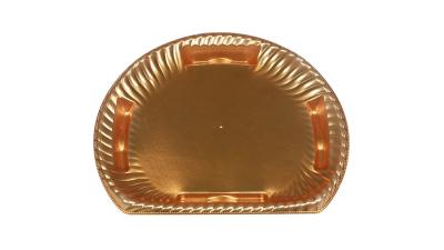 China Custom Plastic Blister Pack Golden PP Disposable Plastic Plate for sale