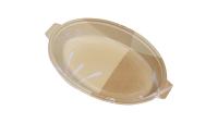 China Stripped Round Oval Disposable Plastic Lunch Box Custom With Lid for sale