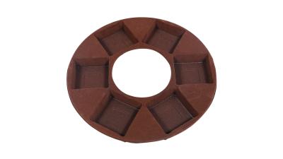 China Round Dessert Packaging Boxes Coffee Color Plastic Eco Protection for sale