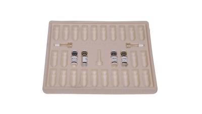 China ABS PVC PET Beige Flocked Blister Tray Custom Made for sale