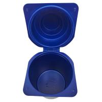 China Recyclable Clamshell Plastic Packaging Round Blue Clamshell Plastic Box for sale