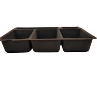 China Gray Custom Plastic Blister Tray Velvet PVC For Snacks Jewelry for sale