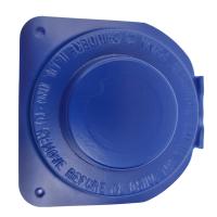 China Recyclable Clamshell Plastic Packaging Round Blue Clamshell Plastic Box for sale