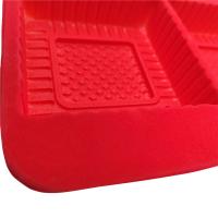 China Red Velvet Plastic Blister Tray Six Compartments Blister Pack Tray For Snacks for sale
