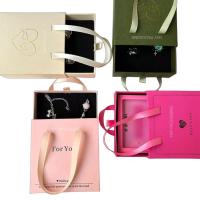 China OEM Luxury Gift Box Custom Packaging Box For Jewelry Rings With Handle for sale